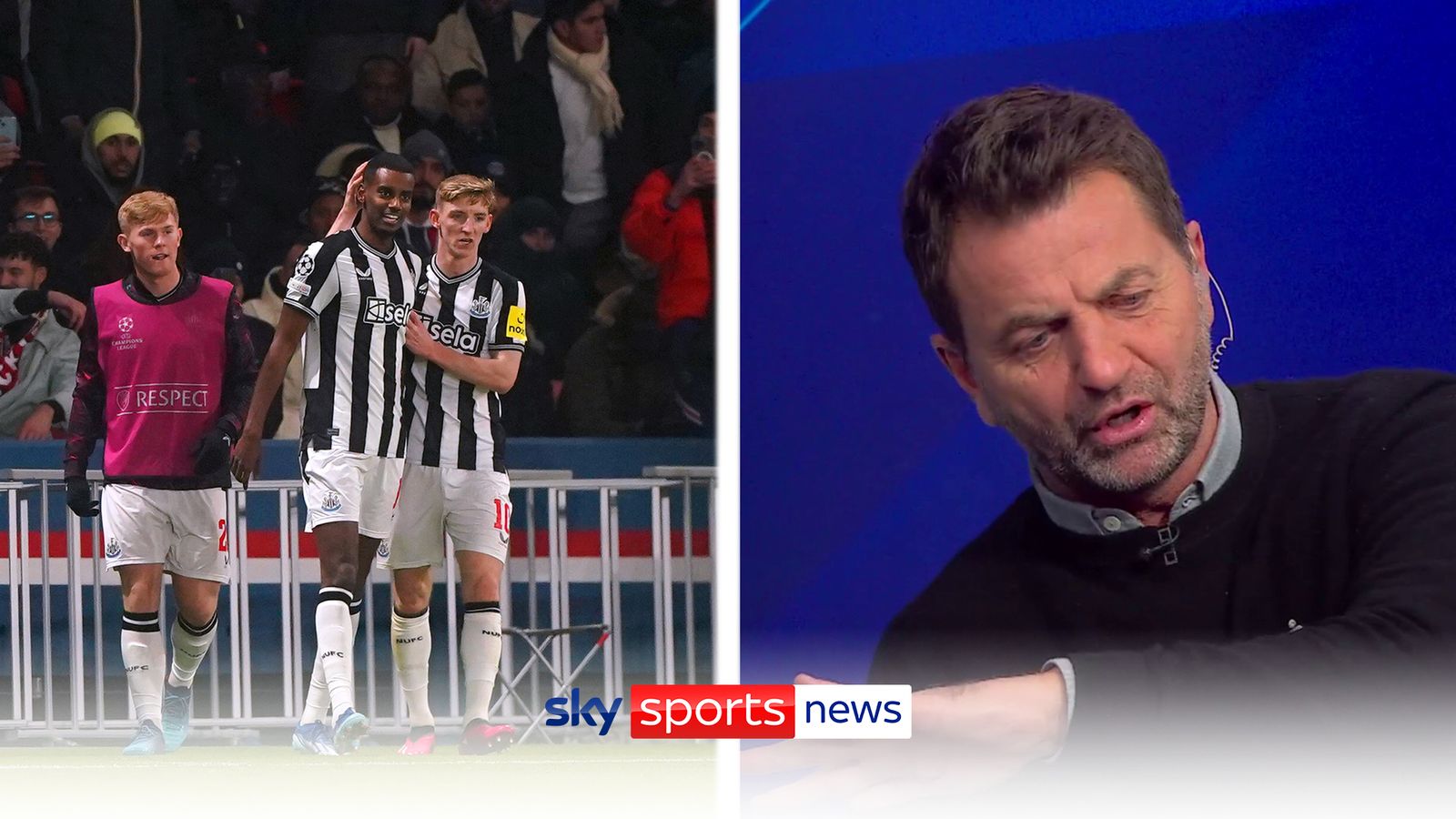 Paris Saint-Germain 1-1 Newcastle: Eddie Howe says referee Szymon ...