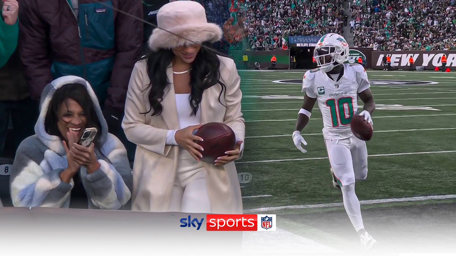 Tyreek Hill scores TD then hands ball to his newlywed wife | NFL News ...