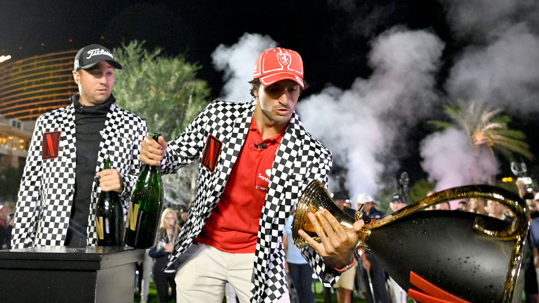 Carlos Sainz and Justin Thomas prevail at wild first-of-its-kind ...