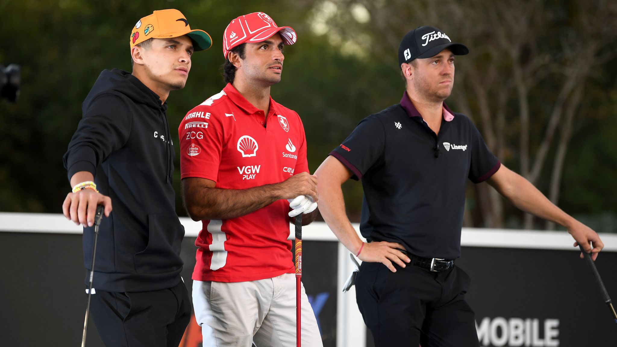 Carlos Sainz and Justin Thomas prevail at wild first-of-its-kind Netflix Cup F1 and golf ...