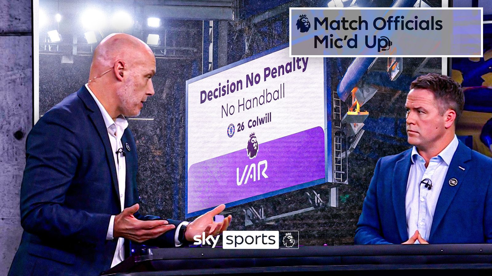 Match Officials Mic'd Up | Levi Colwill handball decision highlights ...