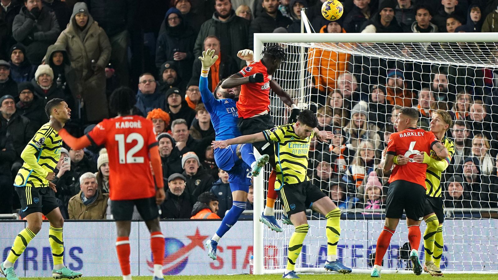 Luton 3-4 Arsenal: Declan Rice strikes late as Gunners edge seven-goal ...