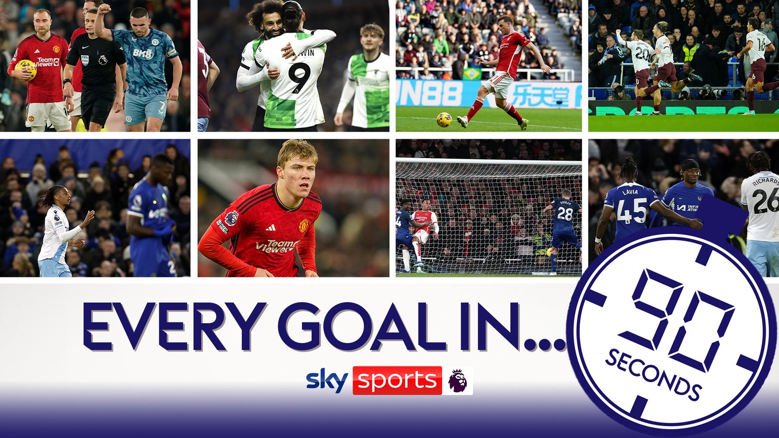 Every Premier League goal from matchweek 19... in 90 seconds ...