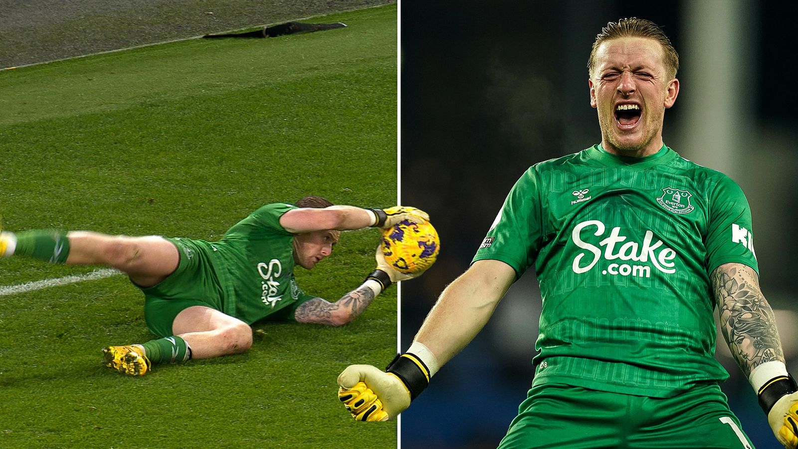 Pickford 'plays to the crowd' in Everton win! | 'He'll be lapping this ...