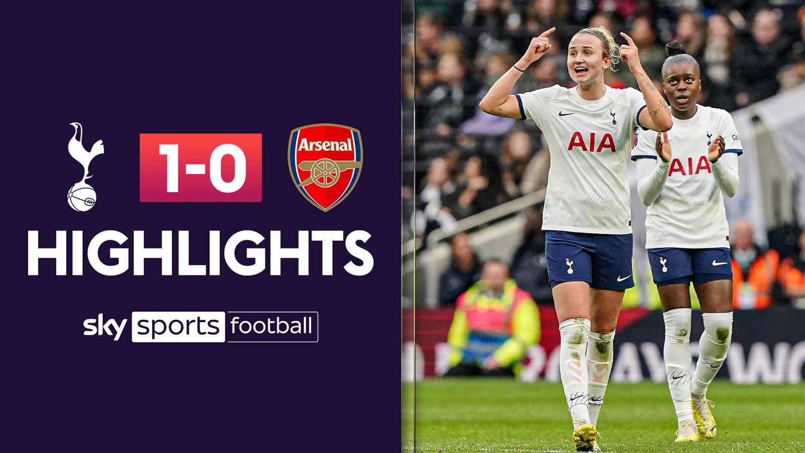 Tottenham Women 1-0 Arsenal Women: Spurs claim first WSL win over north London rivals | Football ...