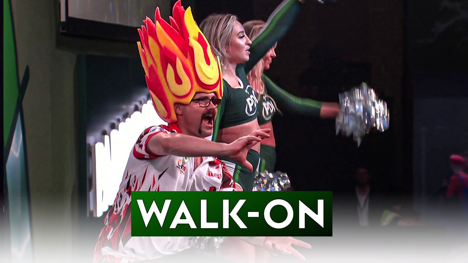 Hottest darts walk on EVER? | Damon Heta makes unique Ally Pally ...