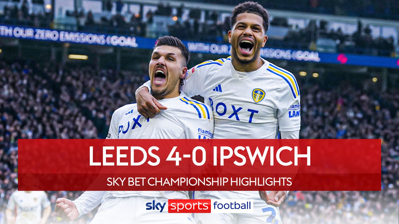 Leeds 4 - 0 Ipswich - Match Report & Highlights