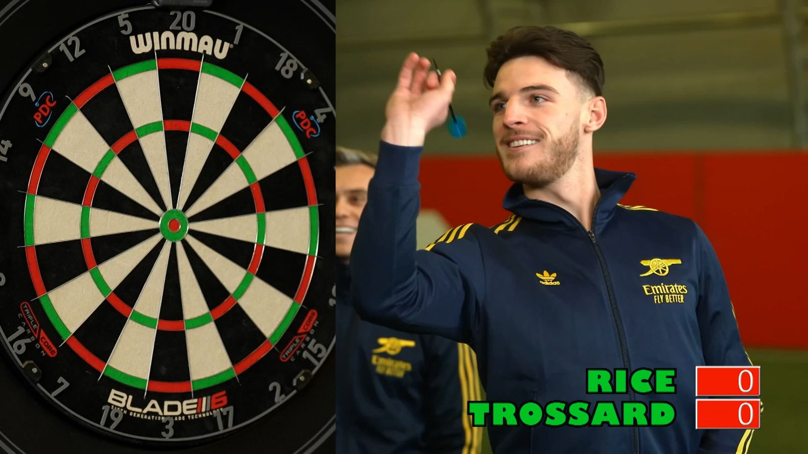 Declan Rice and Leandro Trossard’s Darts Challenge | 'That's the ...