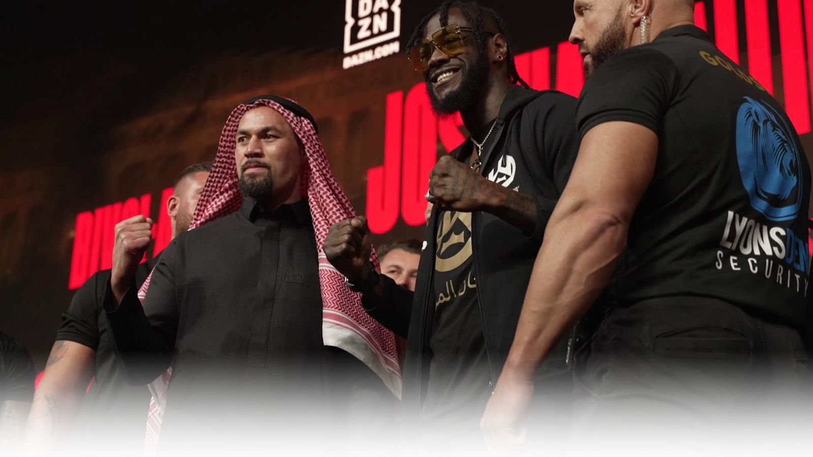 Deontay Wilder and Joseph Parker face-off ahead of Saturday's fight ...