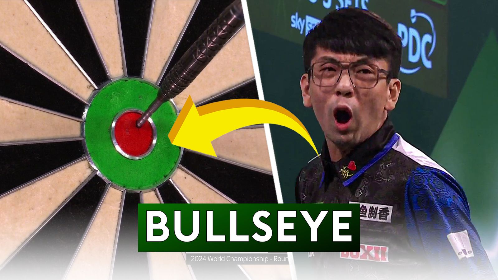 'There's the eruption!' | Zong Xiao Chen hits stunning 128 bullseye ...