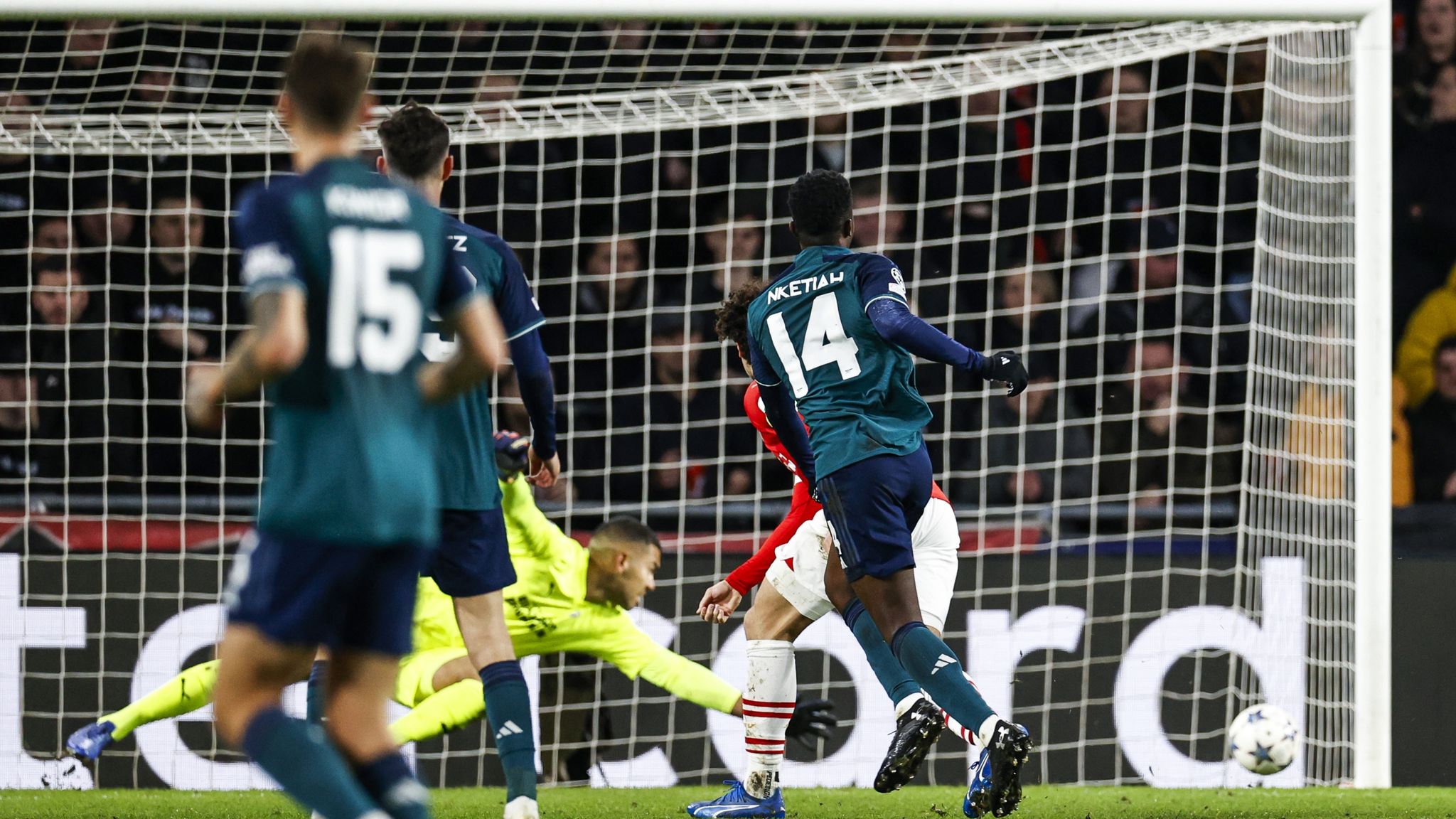 PSV 1-1 Arsenal: Eddie Nketiah strikes as Gunners end Champions League ...