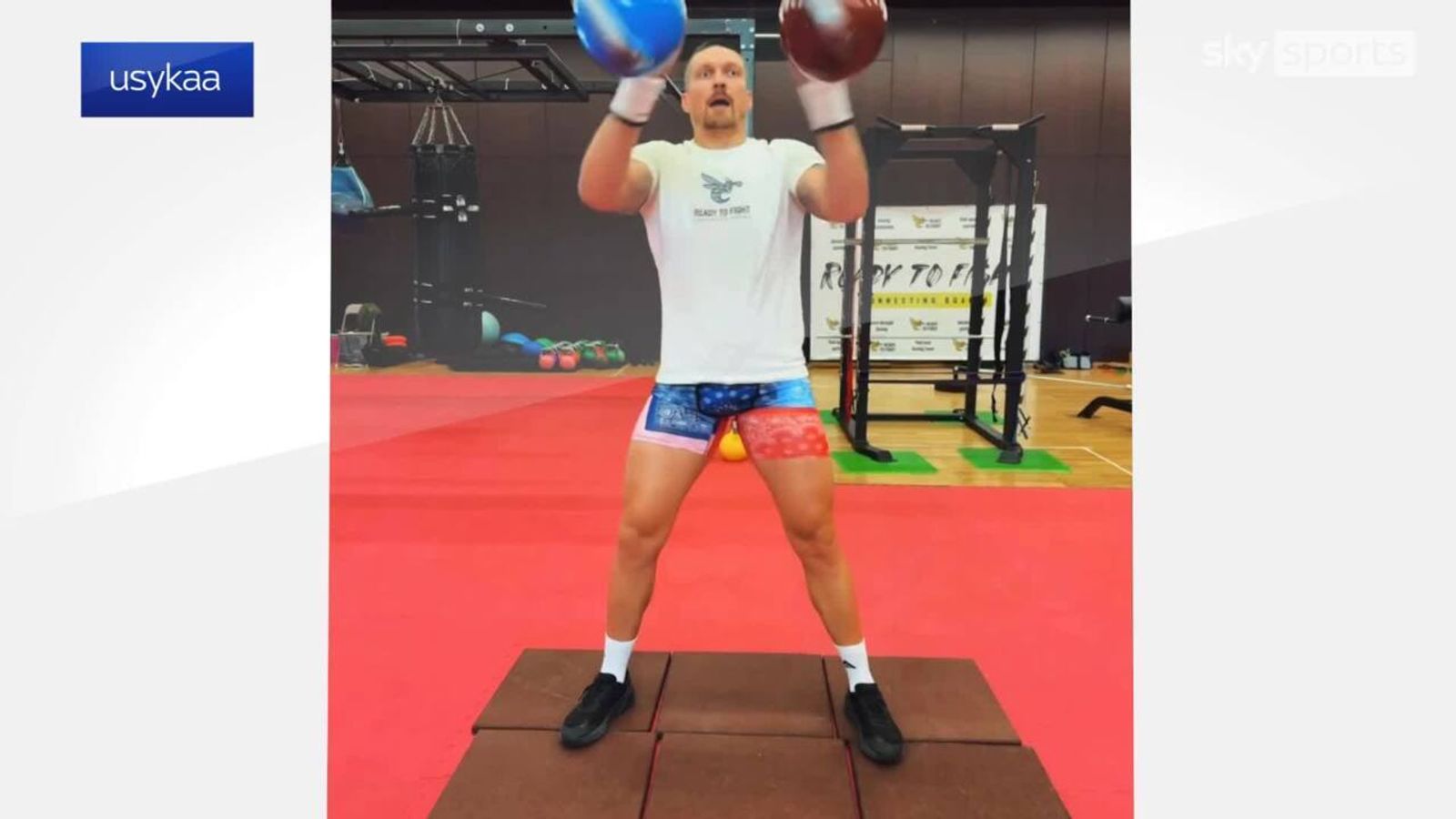 Don't try this at home!? Oleksandr Usyk shows off bizarre training ...