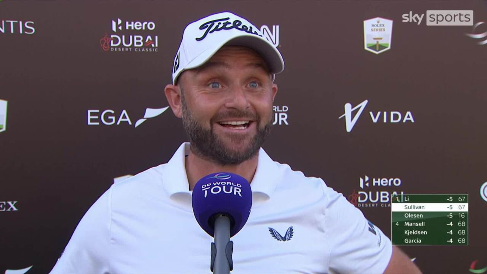 Dubai Desert Classic leader Andy Sullivan 'massively satisfied' after ...