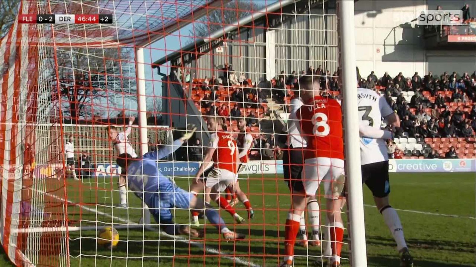 James Collins header doubles Derby's lead just before half-time ...