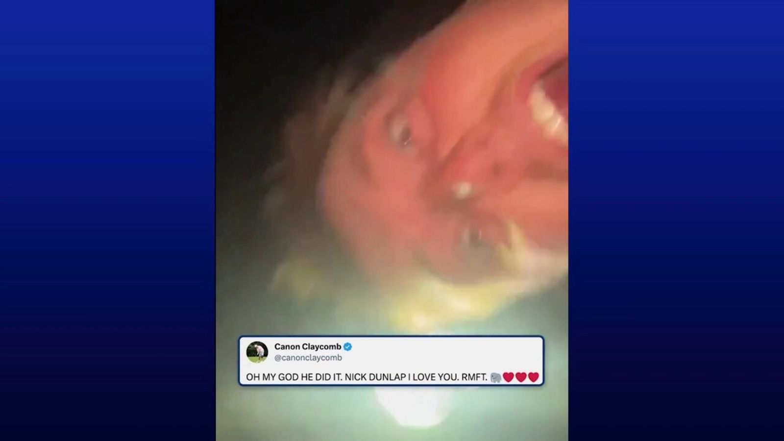 Nick Dunlap's university friends go wild after amateur wins The ...