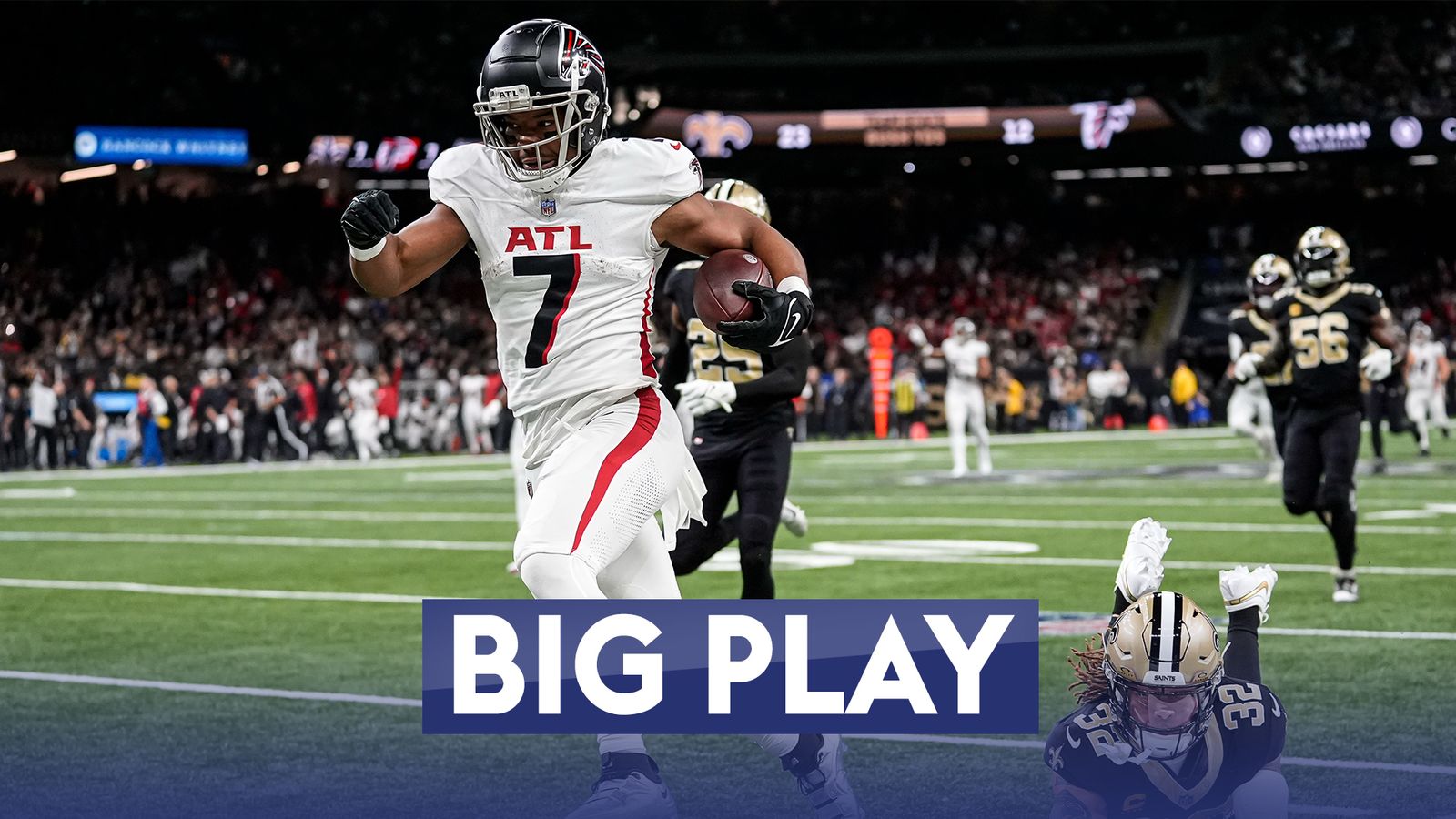 Bijan Robinson makes superb 71-yard catch-and-run TD! | NFL News | Sky ...