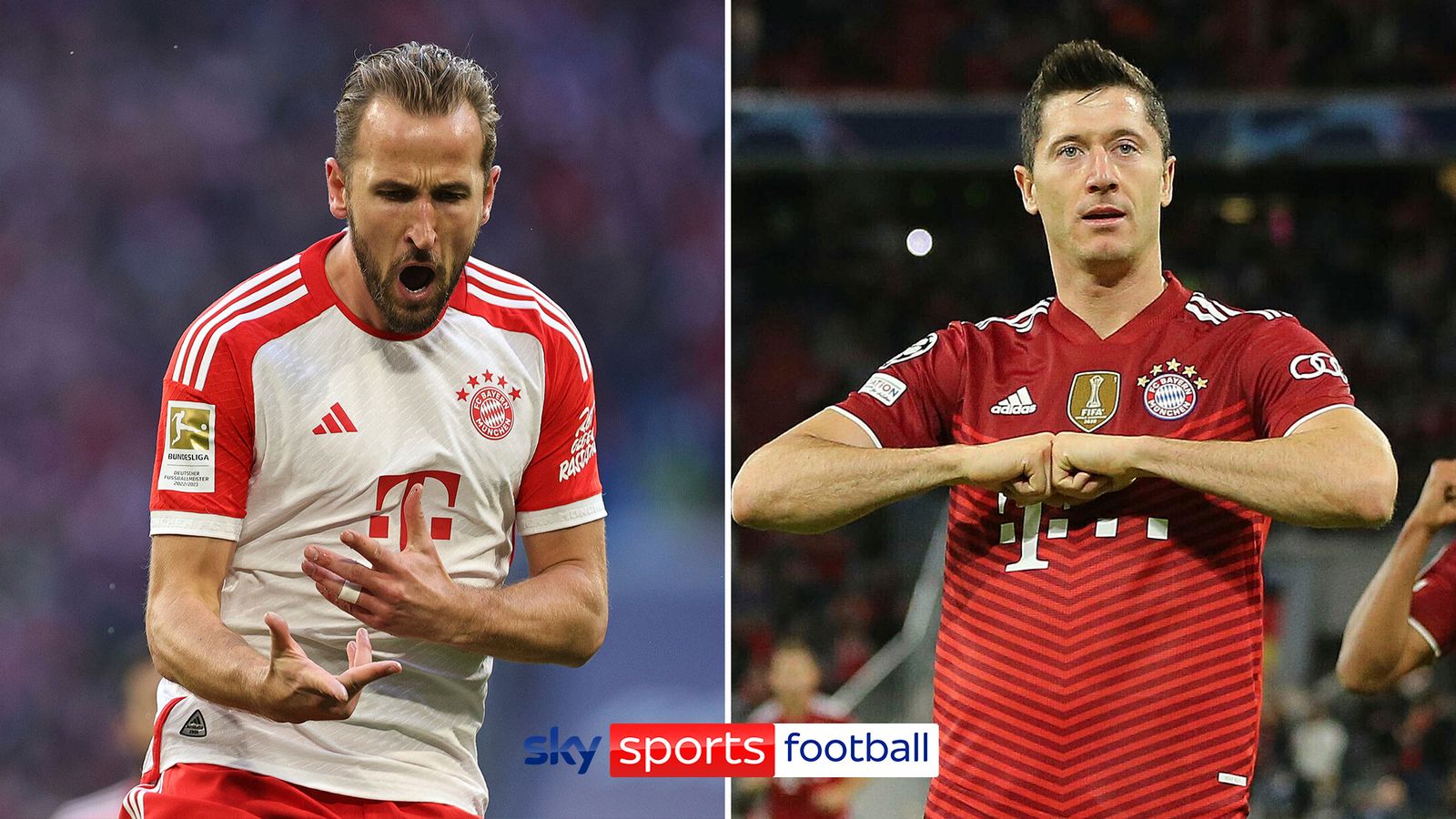 Harry Kane's vs Robert Lewandowski's 22 goals for Bundesliga first-half ...