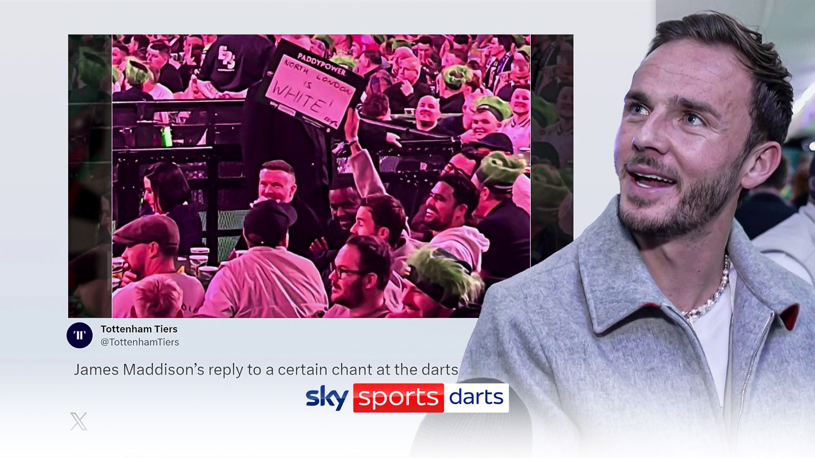 Ally Pally crowd taunt James Maddison with Tottenham chant... the ...