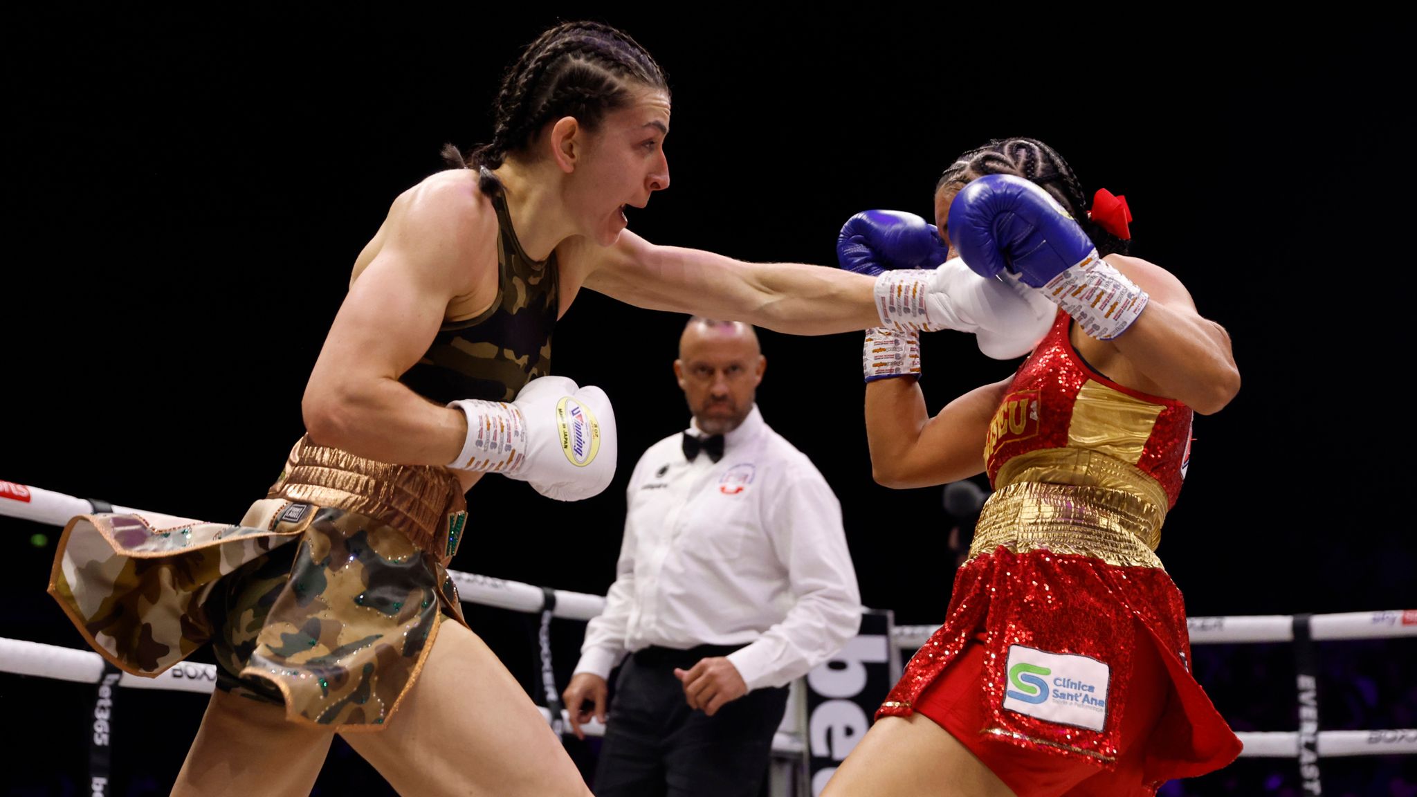 Karriss Artingstall drops Lila Furtado on the bell as Aaron McKenna ...