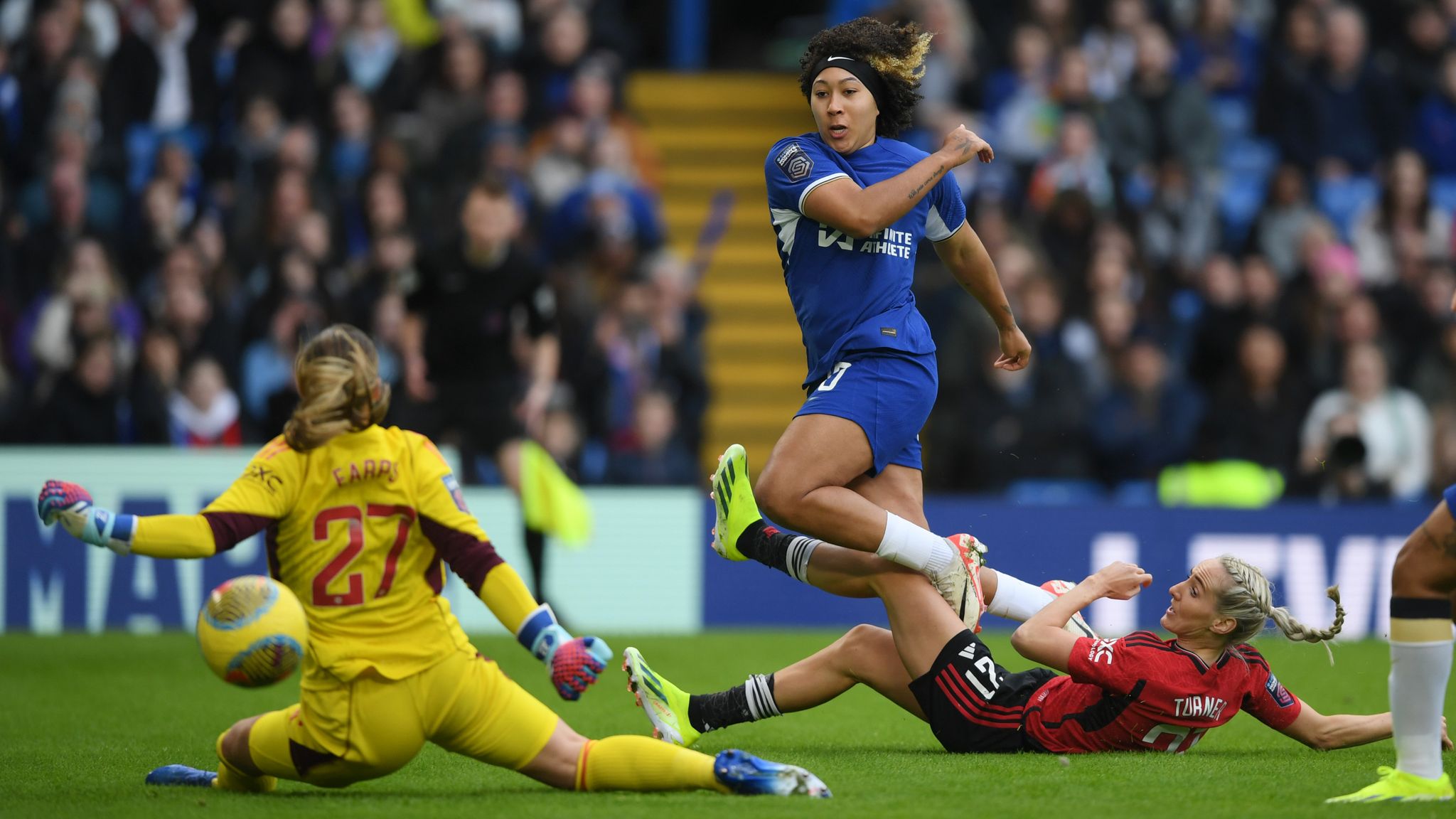 Chelsea 3-1 Man Utd: Lauren James treble sees Blues to victory on WSL ...
