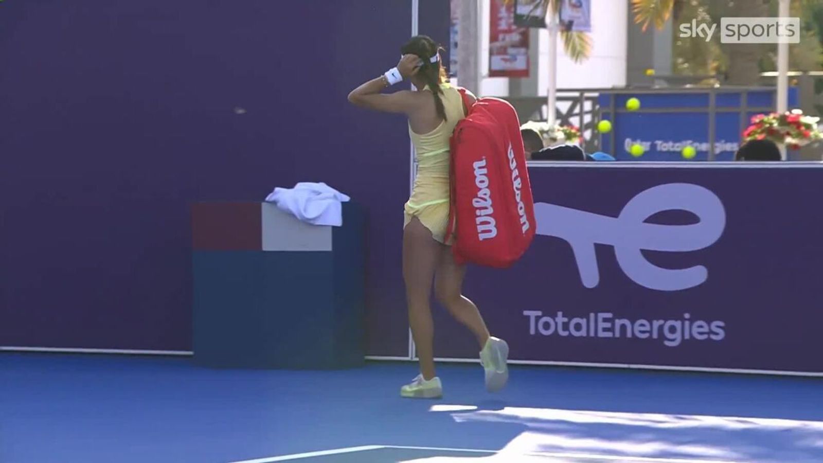 Qatar Open: Emma Raducanu knocked out in first round by Anhelina ...