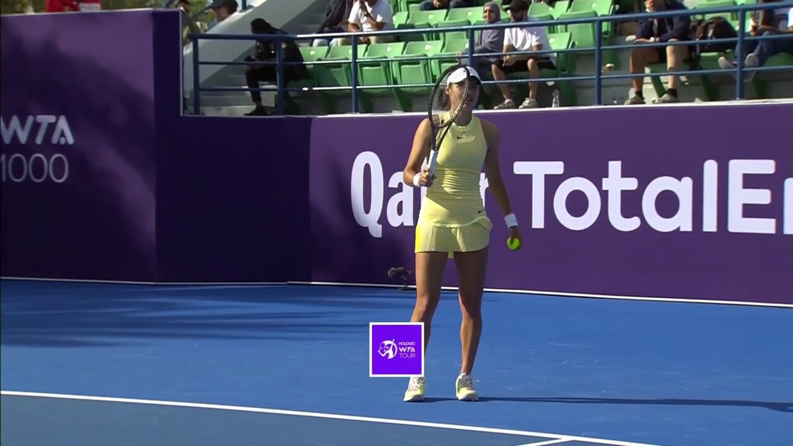 'Match starts now!' | Emma Raducanu wins first game against Anhelina ...