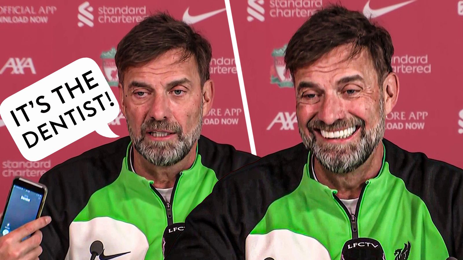 Jurgen Klopp news conference interrupted by call from dentist ...