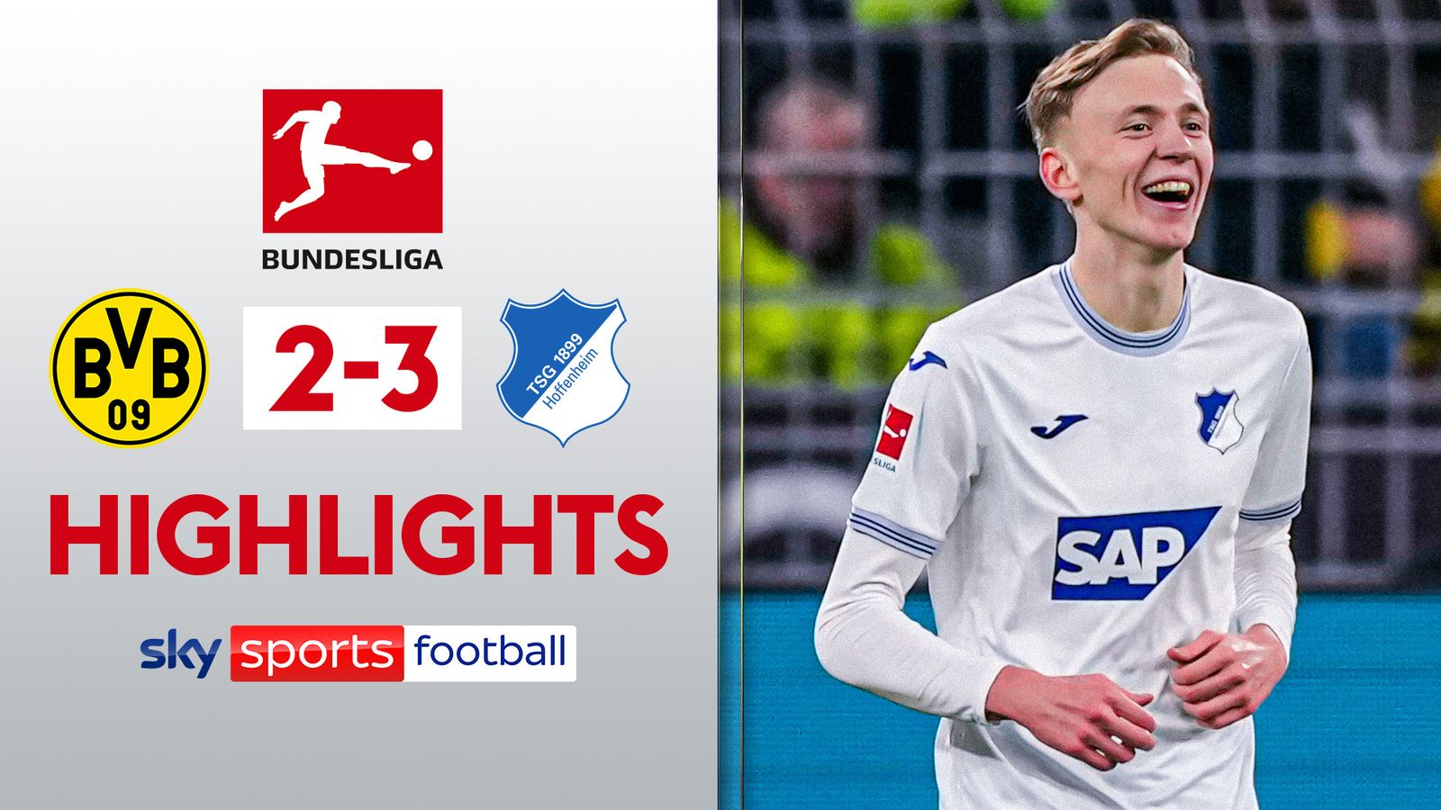 Highlights: TSG Hoffenheim beat Borussia Dortmund in five-goal thriller ...