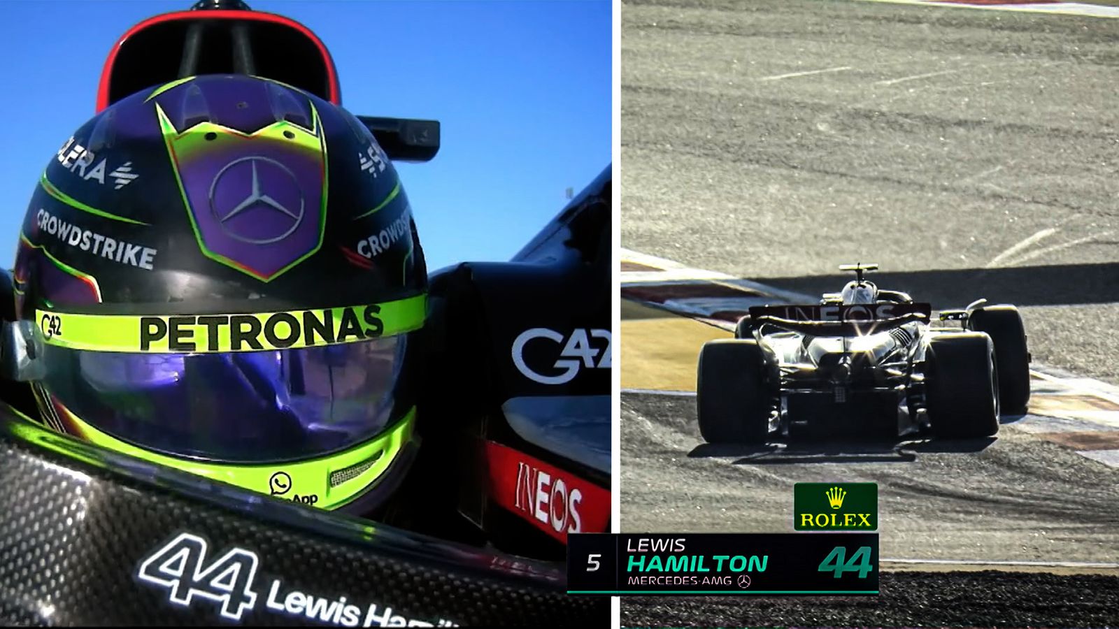 Lewis Hamilton has nervy moment in testing! | 'That's a drastic slide ...