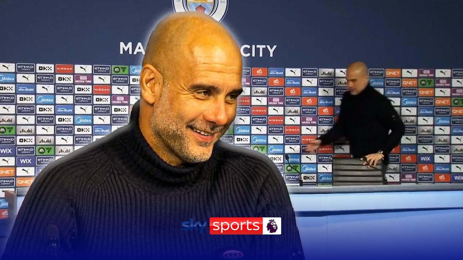 'Sorry, sorry, sorry!' | Pep Guardiola turns up late to press ...