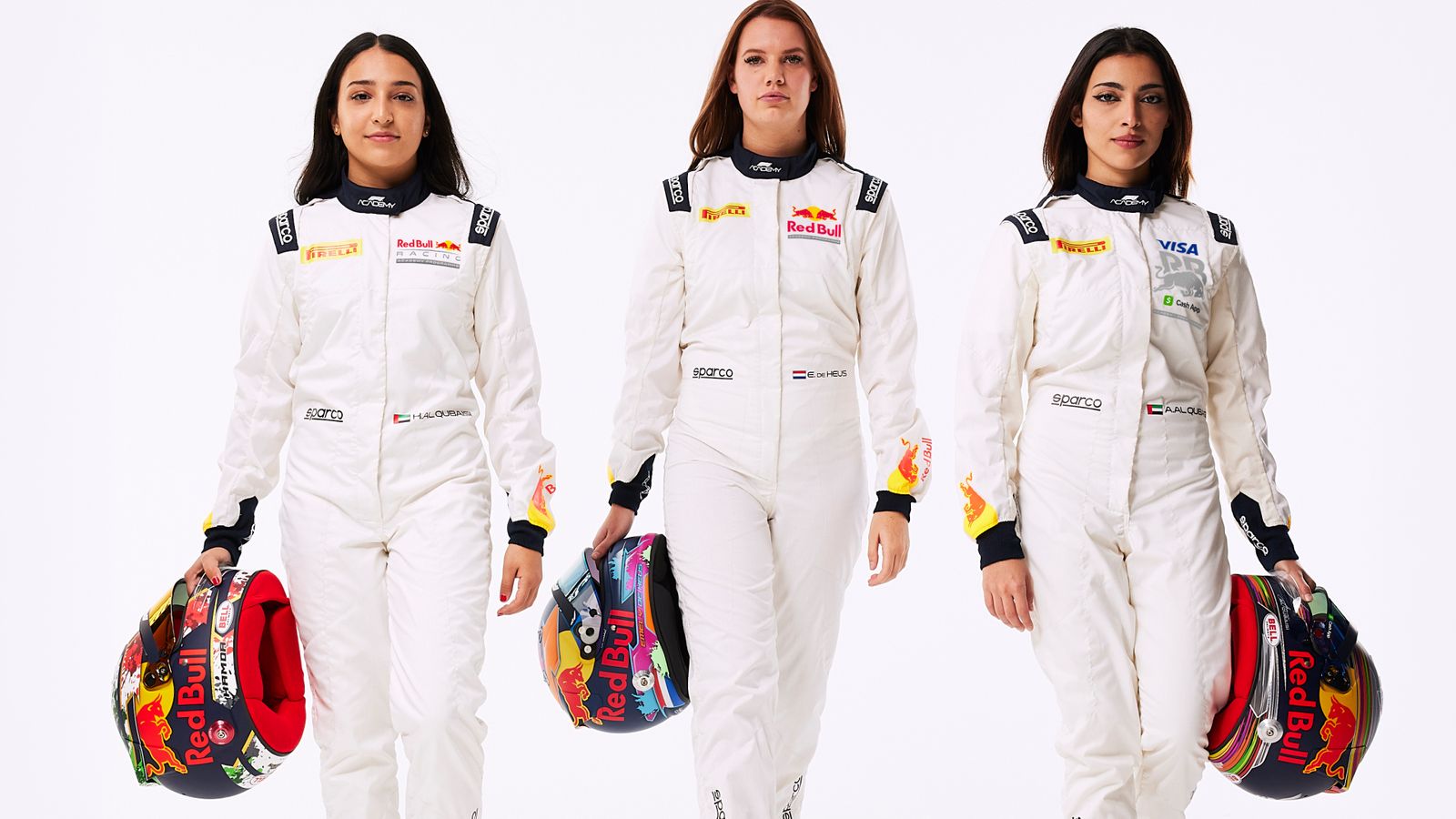 F1 Academy: Hamda Al Qubaisi, Amna Al Qubaisi and Emely de Heus signed by Red Bull to compete ...
