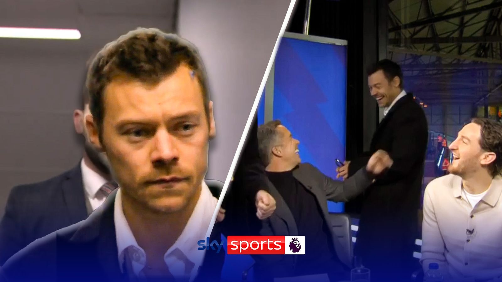 Harry Styles pops into Super Sunday studio! 'Can I have some tickets ...