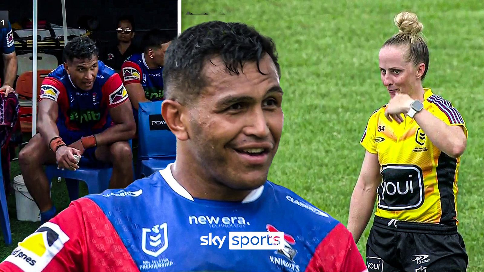 Identical Knights twins attempt to trick NRL ref by switching places ...