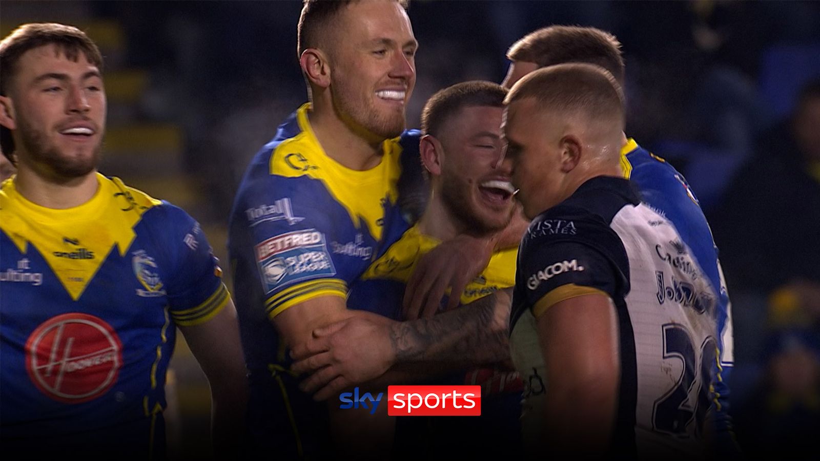 Danny Walker bundles over to open scoring for Warrington Wolves | Rugby ...