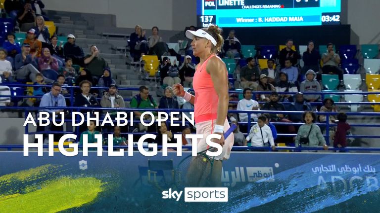 Haddad Maia progresses to Abu Dhabi Open quarter-finals after beating Magda Linette | Video ...