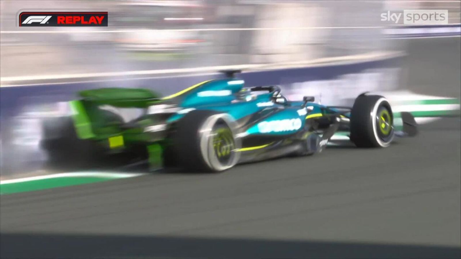 Aston Martin's Lance Stroll collides with wall during P1 in Jeddah ...
