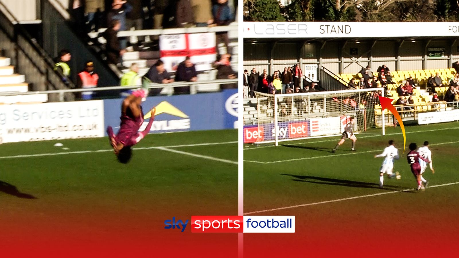 Top bins and gravity-defying celebration! | Sutton player wows fans ...