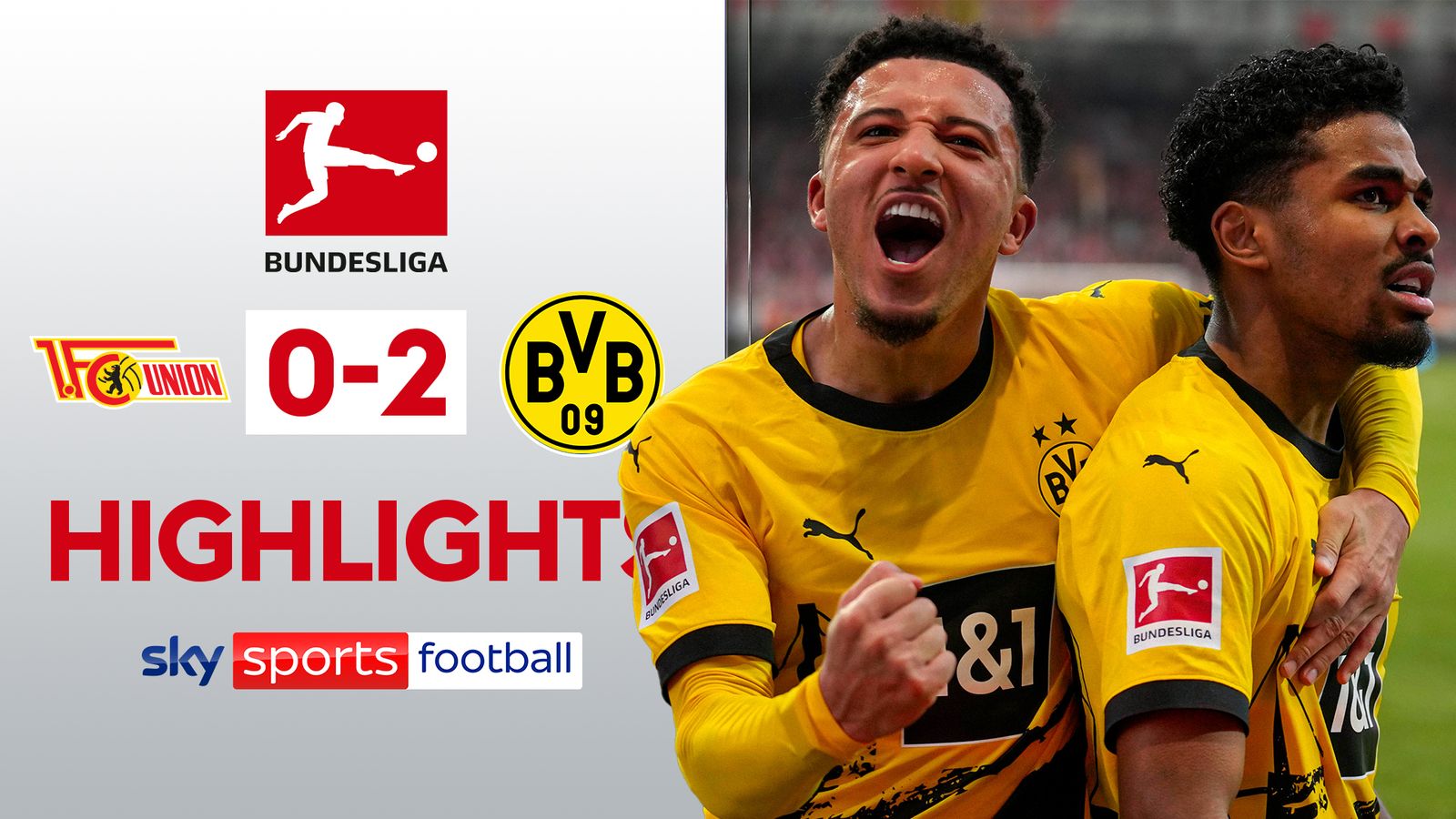 Union Berlin 0-2 Borussia Dortmund | Bundesliga highlights | Football ...