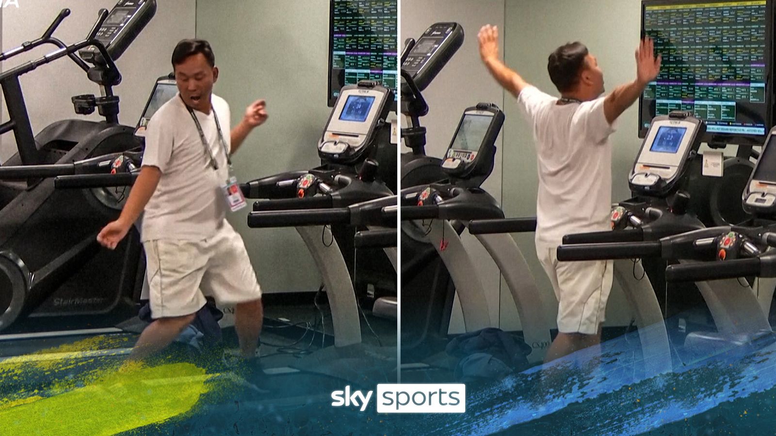 Indian Wells volunteer steals the show during rain delay with epic ...