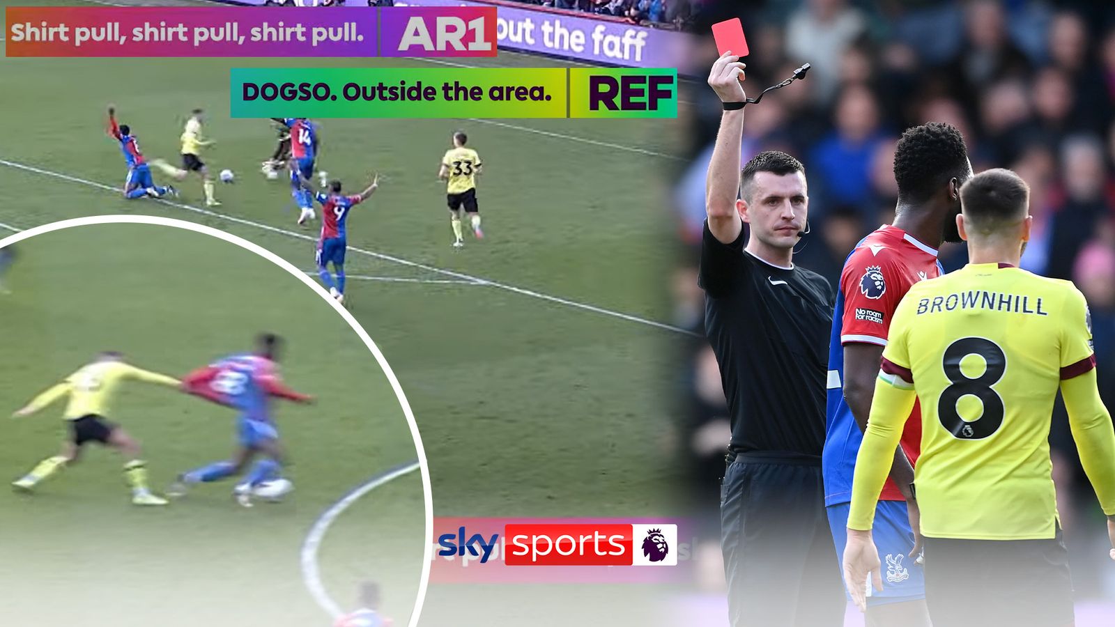Match Officials Mic'd Up: 'DOGSO' explained | Why Josh Brownhill red was correct call | Football ...