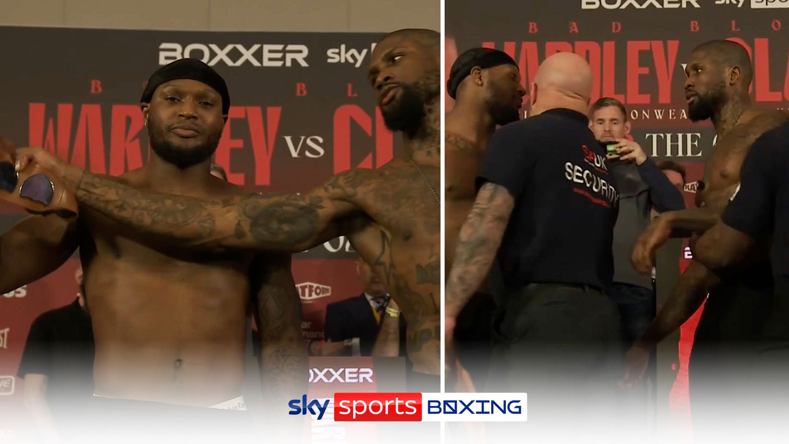Mikael Lawal grabs Viddal Riley's belt and promises to KO him! | Boxing ...