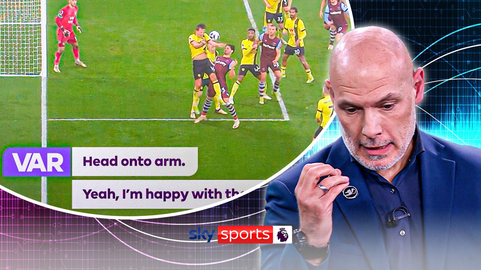 Match Officials Mic’d Up: Sander Berge's handball quickly cleared by VAR | Football News | Sky ...