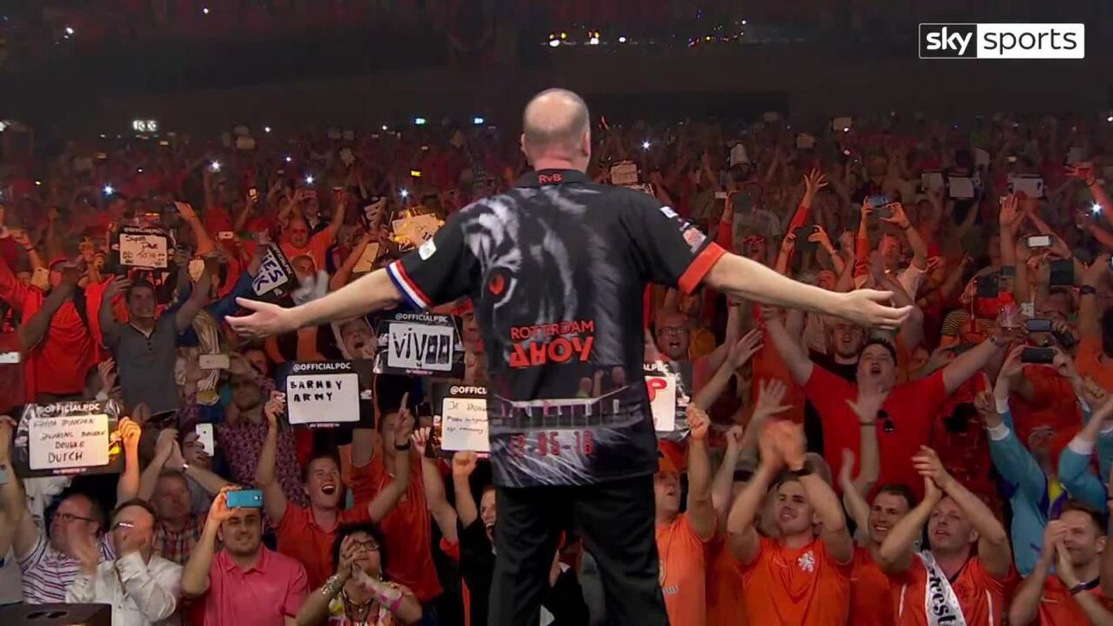 Flashback: Rotterdam erupts for Barney's epic walk on in 2016! | Darts ...