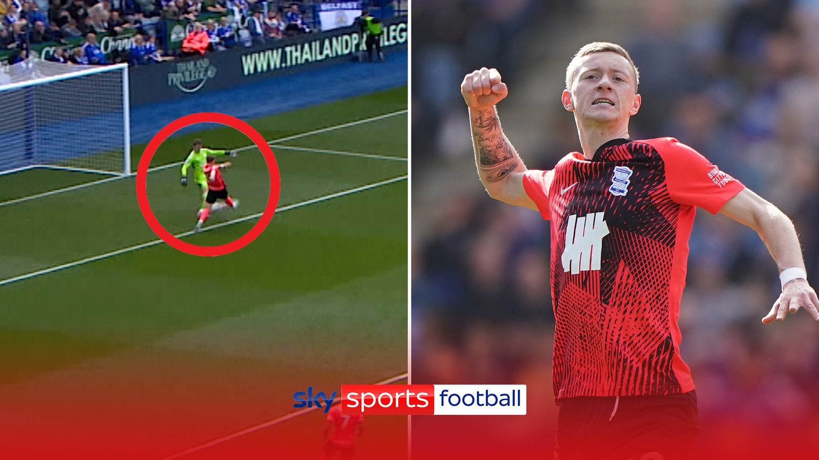 Leicester vs Birmingham | Jay Stansfield scores by blocking Mads ...