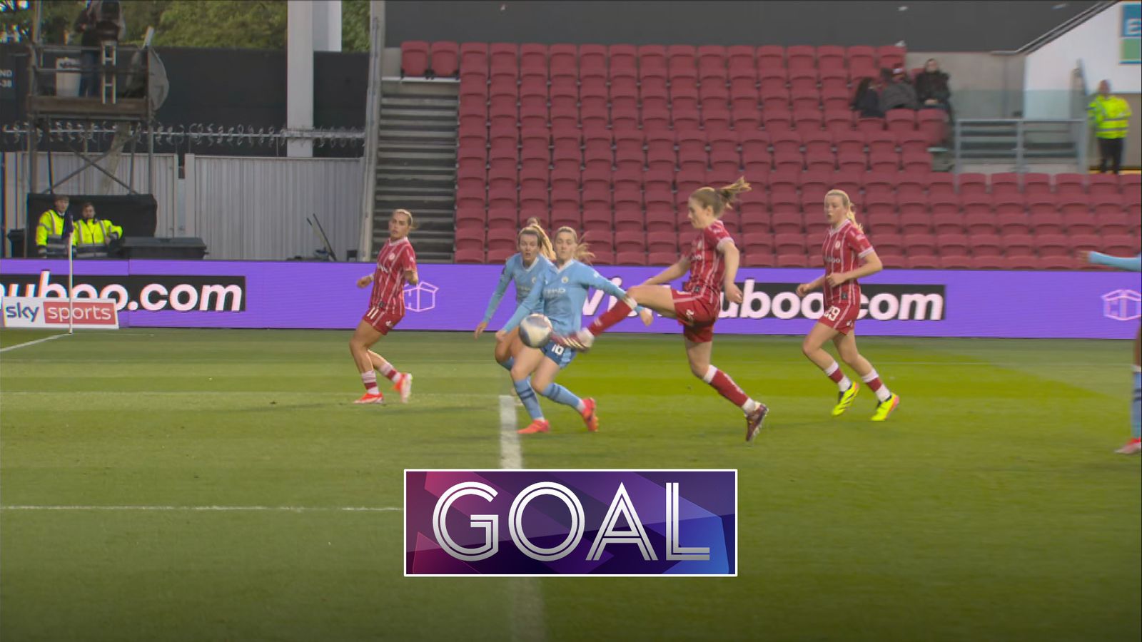 Amy Rodgers scores own goal to give Man City a three goal lead ...