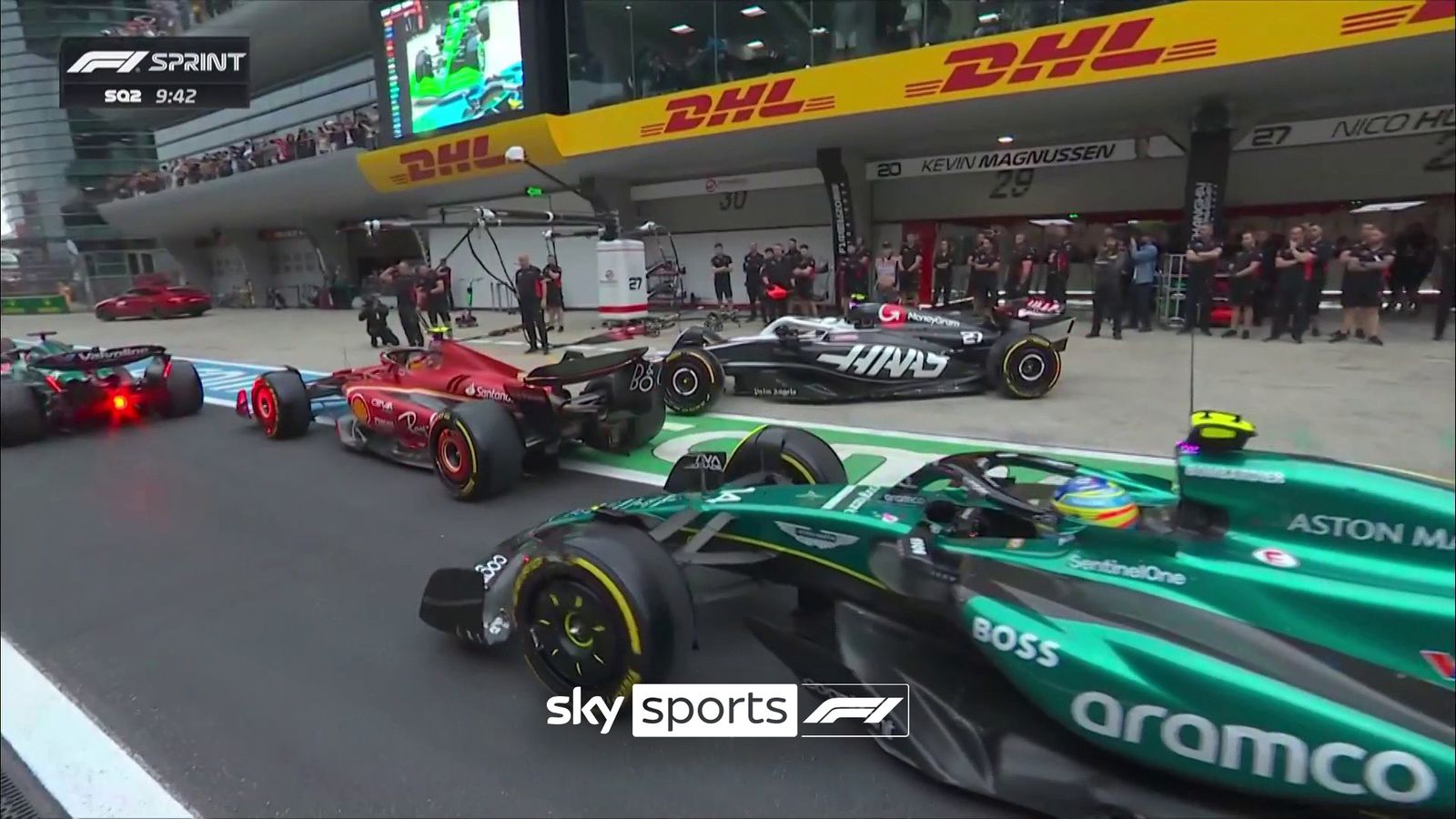 Chinese GP Sprint Qualifying: Drivers have race in the pit lane! | F1 ...