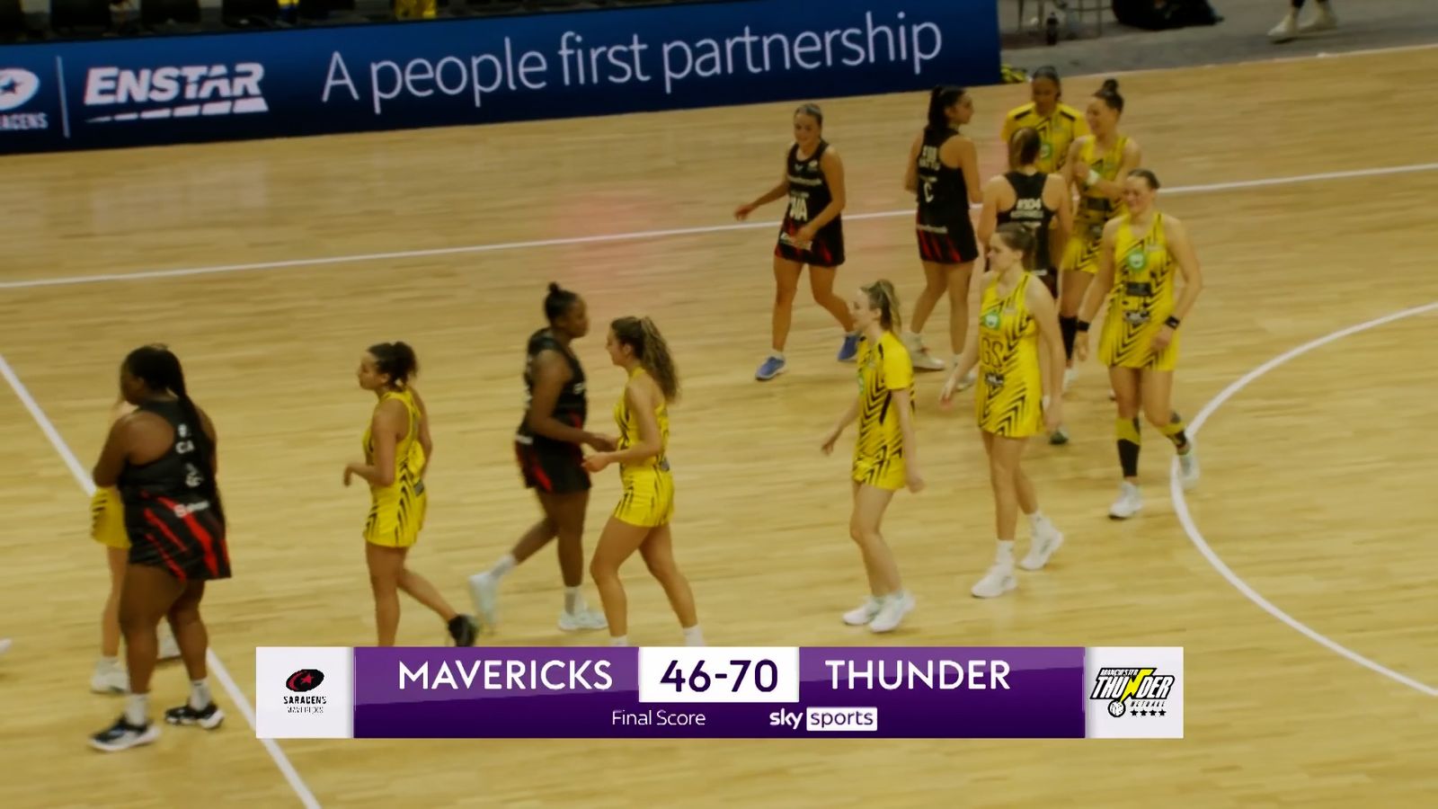 Saracens Mavericks 46-70 Manchester Thunder | Netball Super League ...