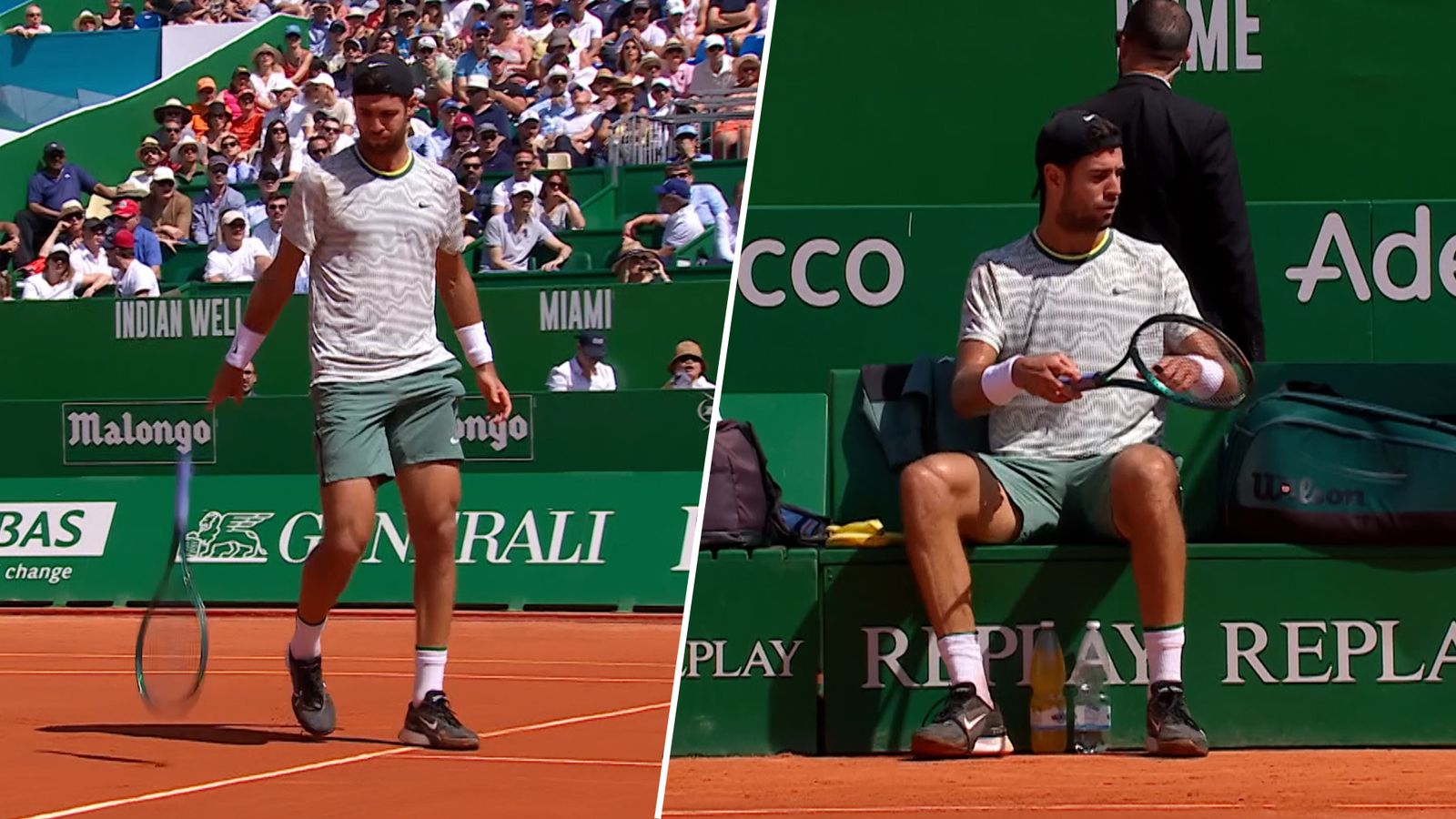 Karen Khachanov rage as he smashes racket twice! | Tennis News | Sky Sports