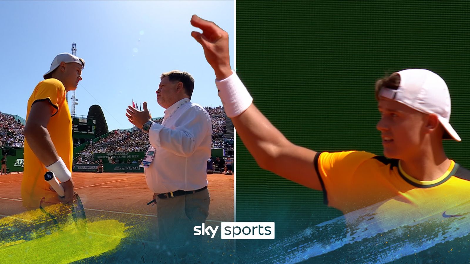 Holger Rune receives warning as he gives it back to the crowd! | Tennis ...