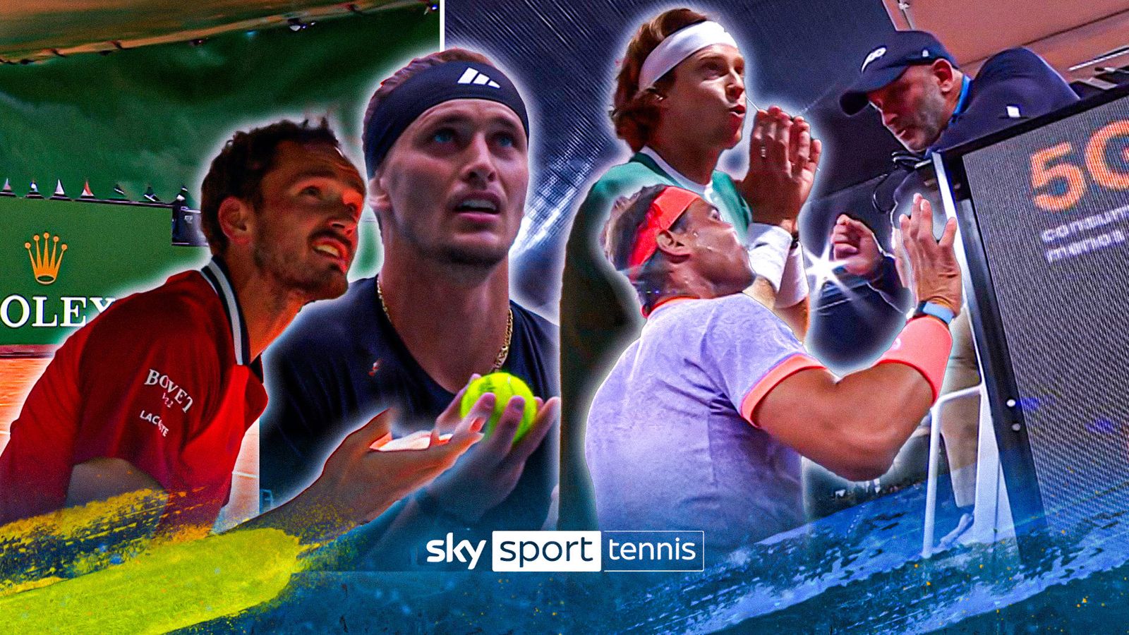 Tennis player tantrums and umpire clashes: Andrey Rublev and Rafael ...